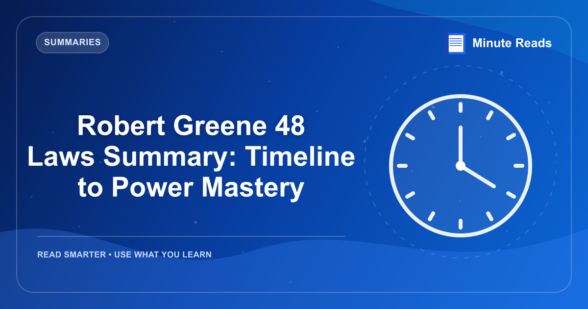 Robert Greene 48 Laws Summary: Timeline to Power Mastery — MinuteReads blog thumbnail