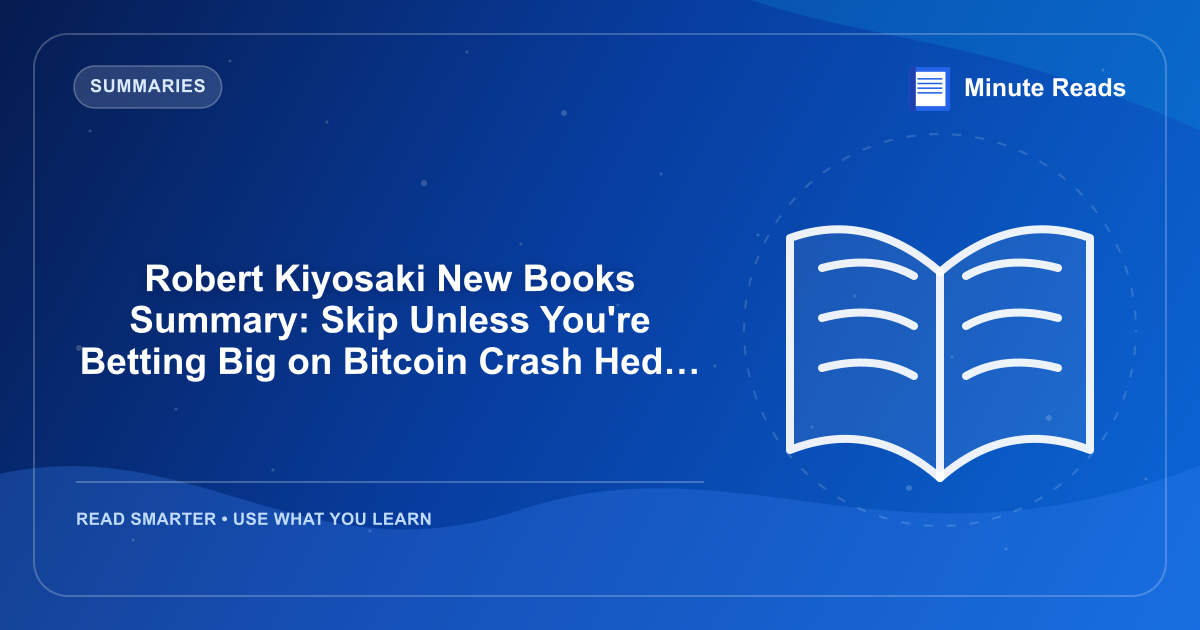 Robert Kiyosaki New Books Summary: Skip Unless You're Betting Big on Bitcoin Crash Hedge — MinuteReads blog thumbnail