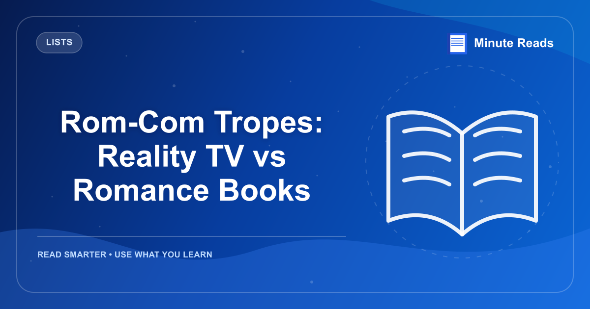 Rom-Com Tropes: Reality TV vs Romance Books — MinuteReads blog thumbnail