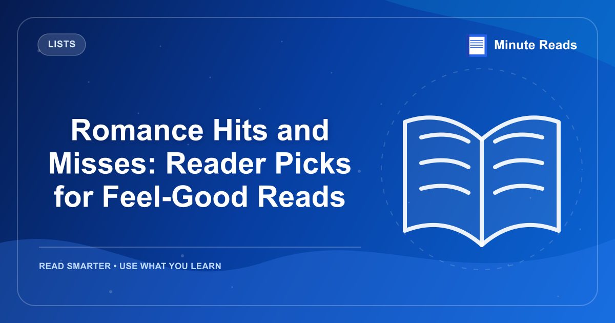 Romance Hits and Misses: Reader Picks for Feel-Good Reads — MinuteReads blog thumbnail