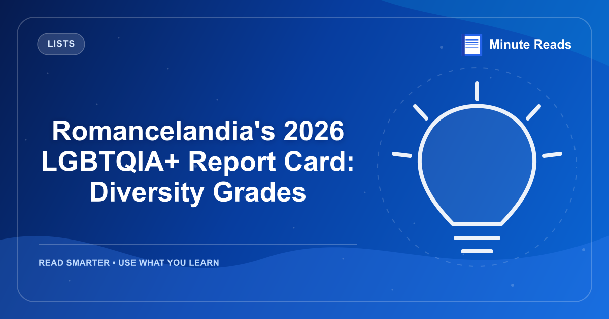 Romancelandia's 2026 LGBTQIA+ Report Card: Diversity Grades — MinuteReads blog thumbnail