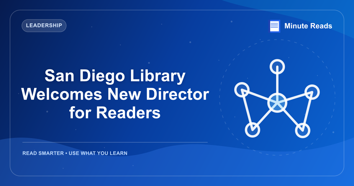 San Diego Library Welcomes New Director for Readers — MinuteReads blog thumbnail