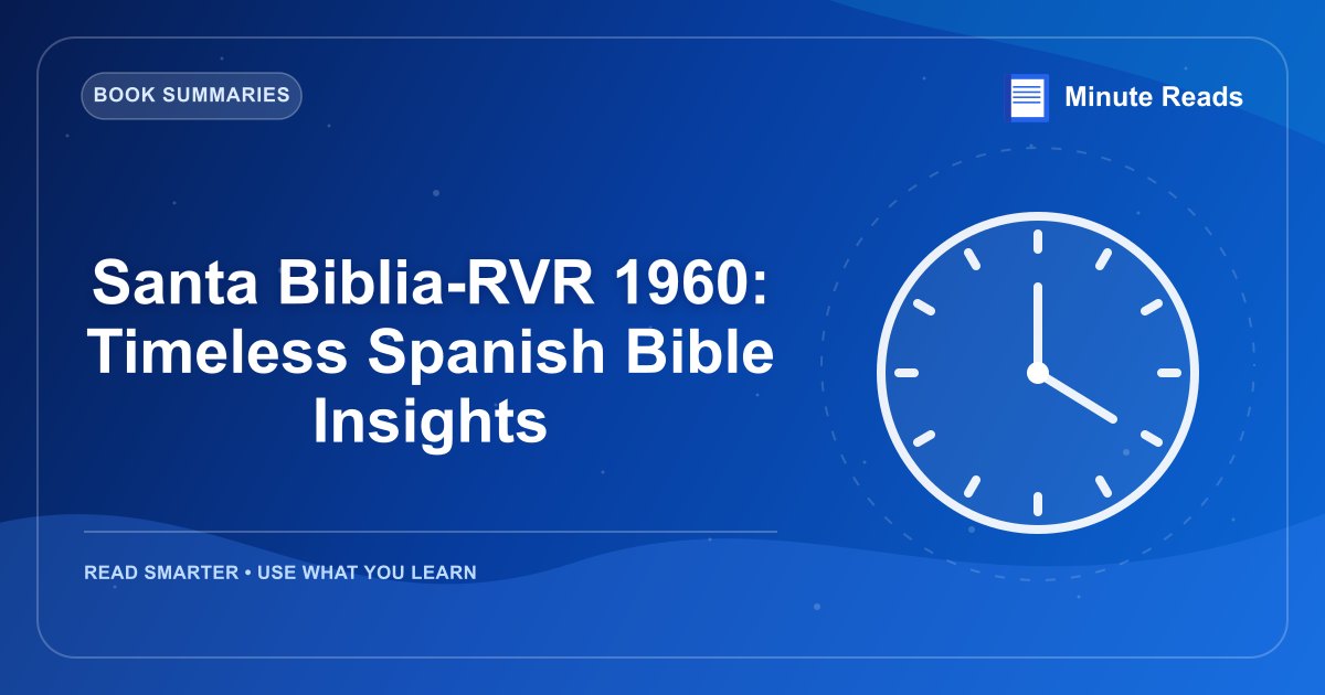 Santa Biblia-RVR 1960: Timeless Spanish Bible Insights — MinuteReads blog thumbnail