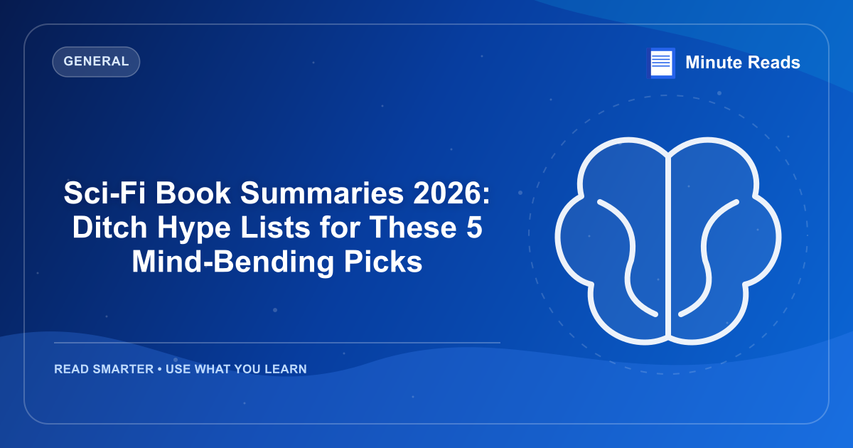 Sci-Fi Book Summaries 2026: Ditch Hype Lists for These 5 Mind-Bending Picks — MinuteReads blog thumbnail