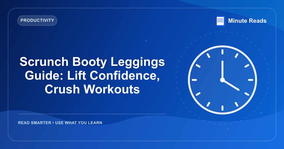 Scrunch Booty Leggings Guide: Lift Confidence, Crush Workouts — MinuteReads blog thumbnail