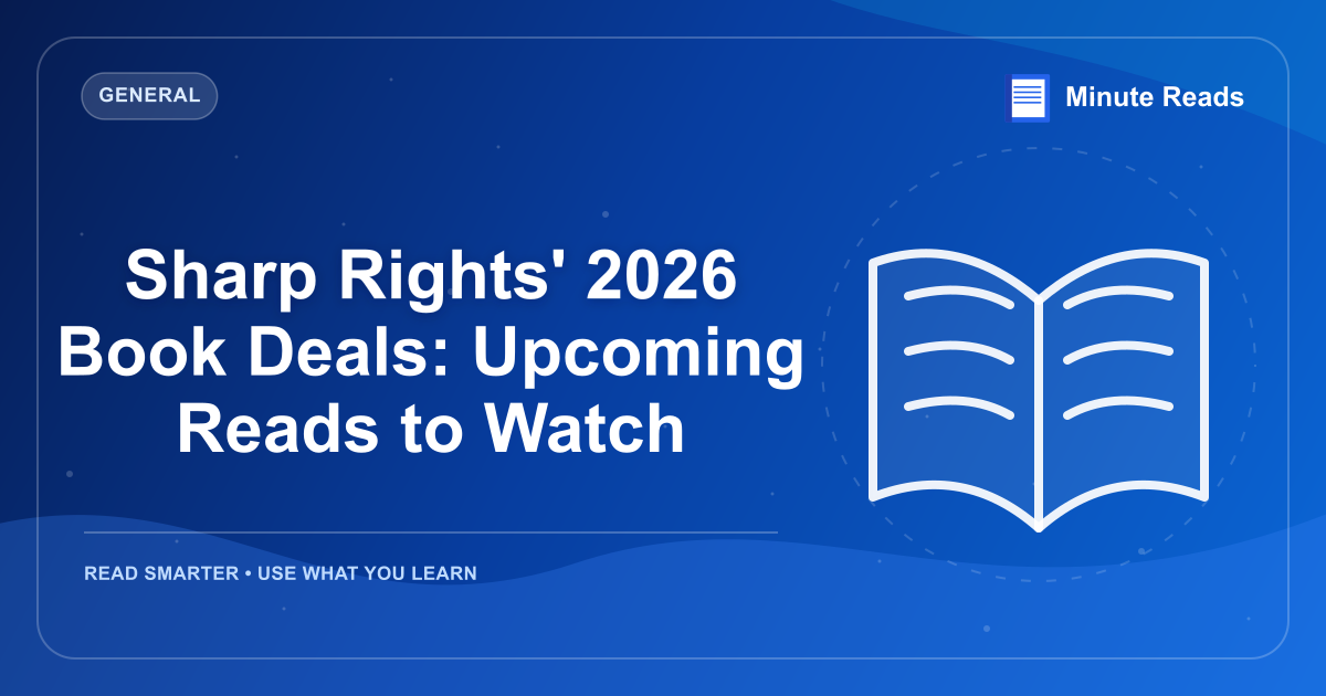 Sharp Rights' 2026 Book Deals: Upcoming Reads to Watch — MinuteReads blog thumbnail