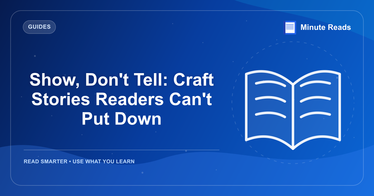 Show, Don't Tell: Craft Stories Readers Can't Put Down — MinuteReads blog thumbnail