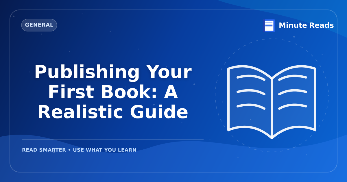 Publishing Your First Book: A Realistic Guide — MinuteReads blog thumbnail