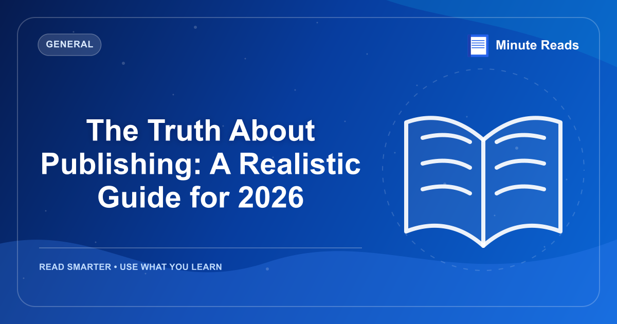 The Truth About Publishing: A Realistic Guide for 2026 — MinuteReads blog thumbnail