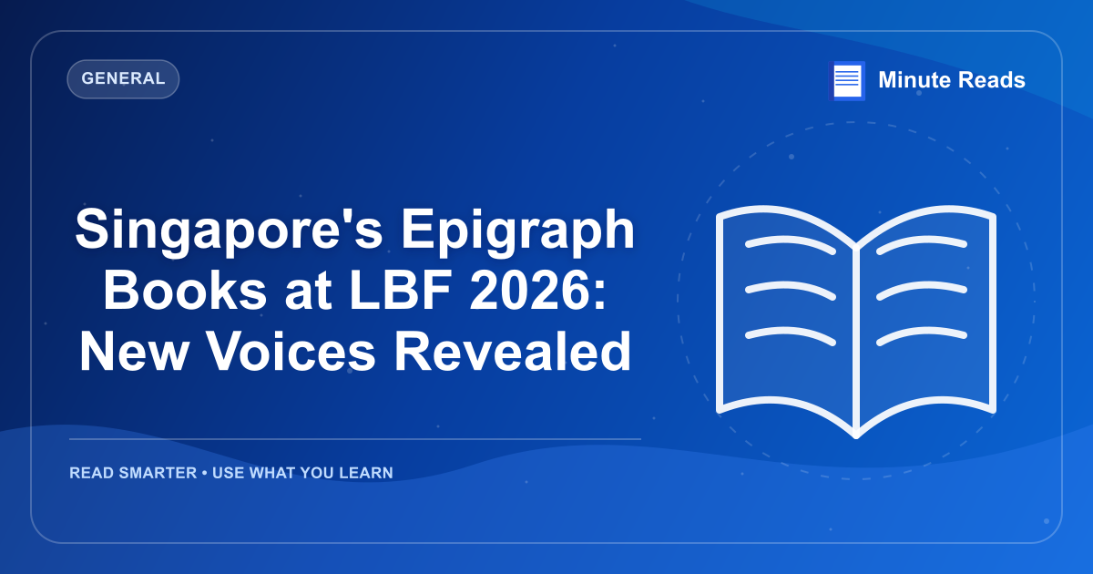 Singapore's Epigraph Books at LBF 2026: New Voices Revealed — MinuteReads blog thumbnail