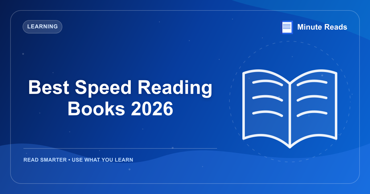 Best Speed Reading Books 2026 — MinuteReads blog thumbnail