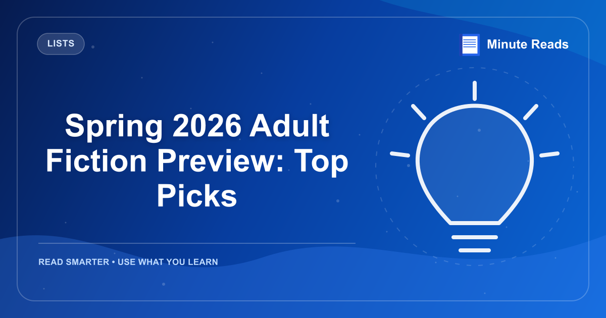 Spring 2026 Adult Fiction Preview: Top Picks — MinuteReads blog thumbnail