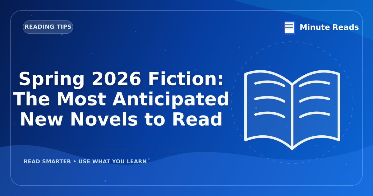 Spring 2026 Fiction: The Most Anticipated New Novels to Read — MinuteReads blog thumbnail