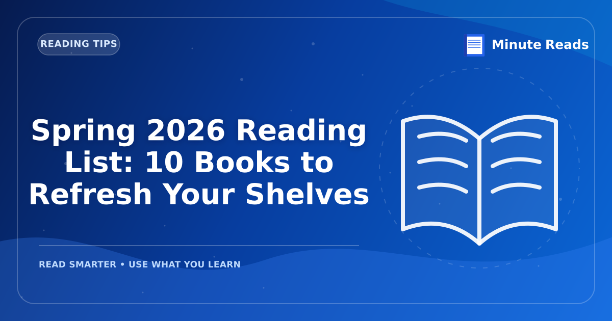 Spring 2026 Reading List: 10 Books to Refresh Your Shelves — MinuteReads blog thumbnail
