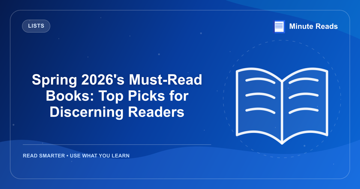 Spring 2026's Must-Read Books: Top Picks for Discerning Readers — MinuteReads blog thumbnail