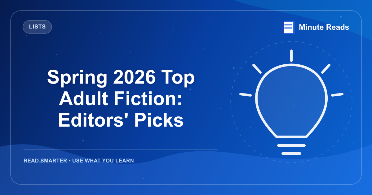 Spring 2026 Top Adult Fiction: Editors' Picks — MinuteReads blog thumbnail