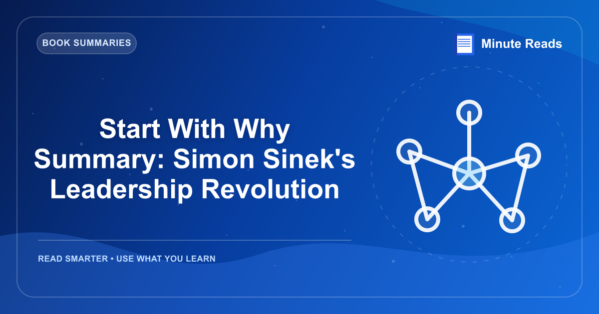 Start With Why Summary: Simon Sinek's Leadership Revolution — MinuteReads blog thumbnail