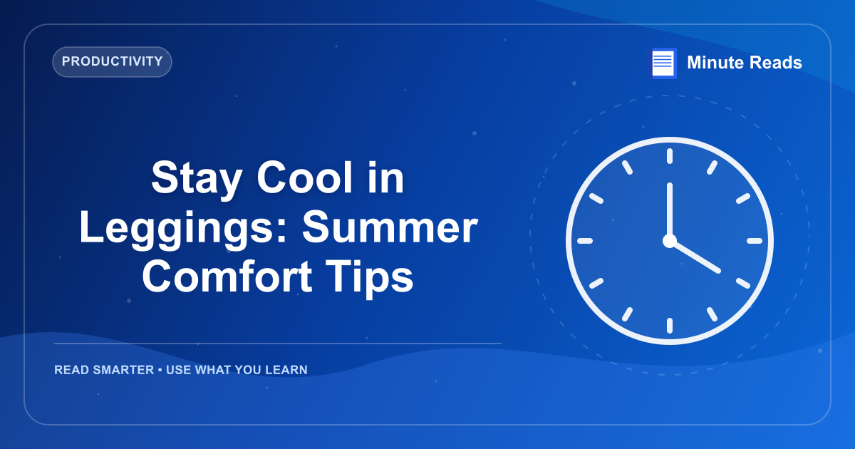 Stay Cool in Leggings: Summer Comfort Tips — MinuteReads blog thumbnail
