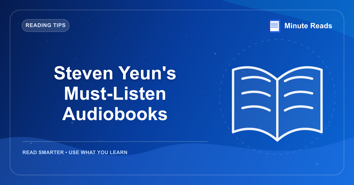 Steven Yeun's Must-Listen Audiobooks — MinuteReads blog thumbnail