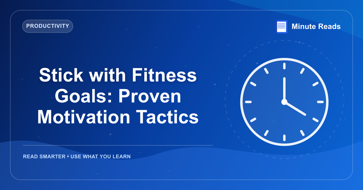 Stick with Fitness Goals: Proven Motivation Tactics — MinuteReads blog thumbnail