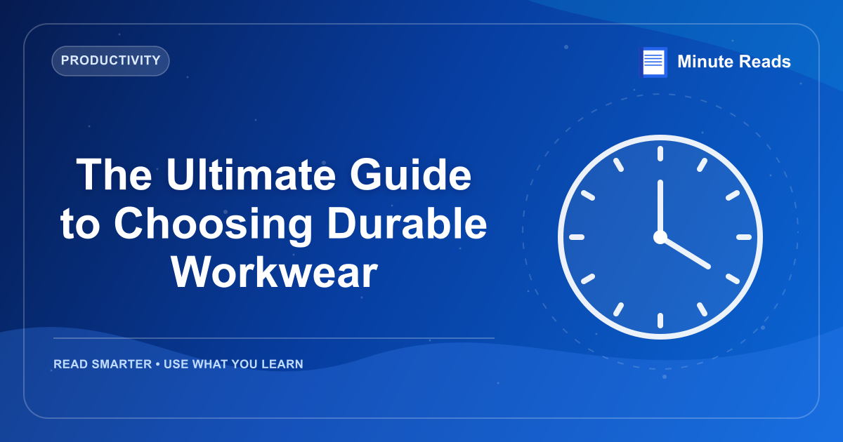 The Ultimate Guide to Choosing Durable Workwear — MinuteReads blog thumbnail