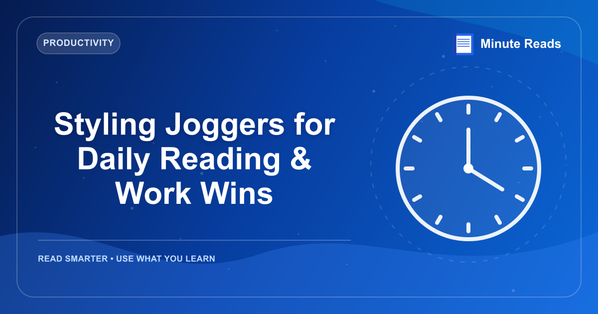 Styling Joggers for Daily Reading & Work Wins — MinuteReads blog thumbnail
