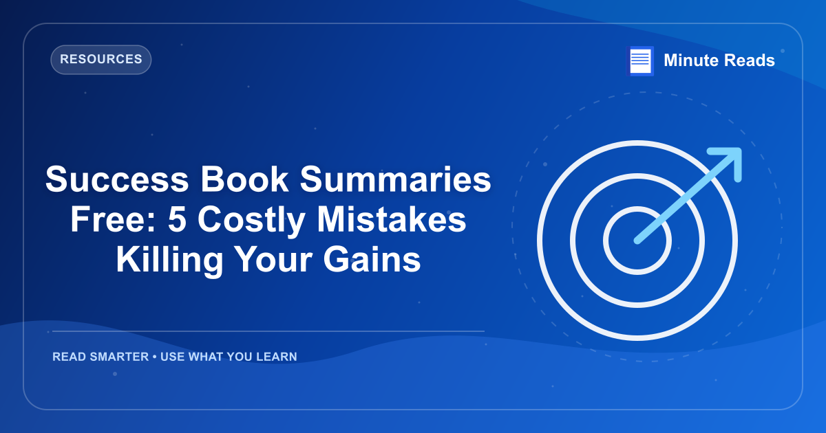 Success Book Summaries Free: 5 Costly Mistakes Killing Your Gains — MinuteReads blog thumbnail