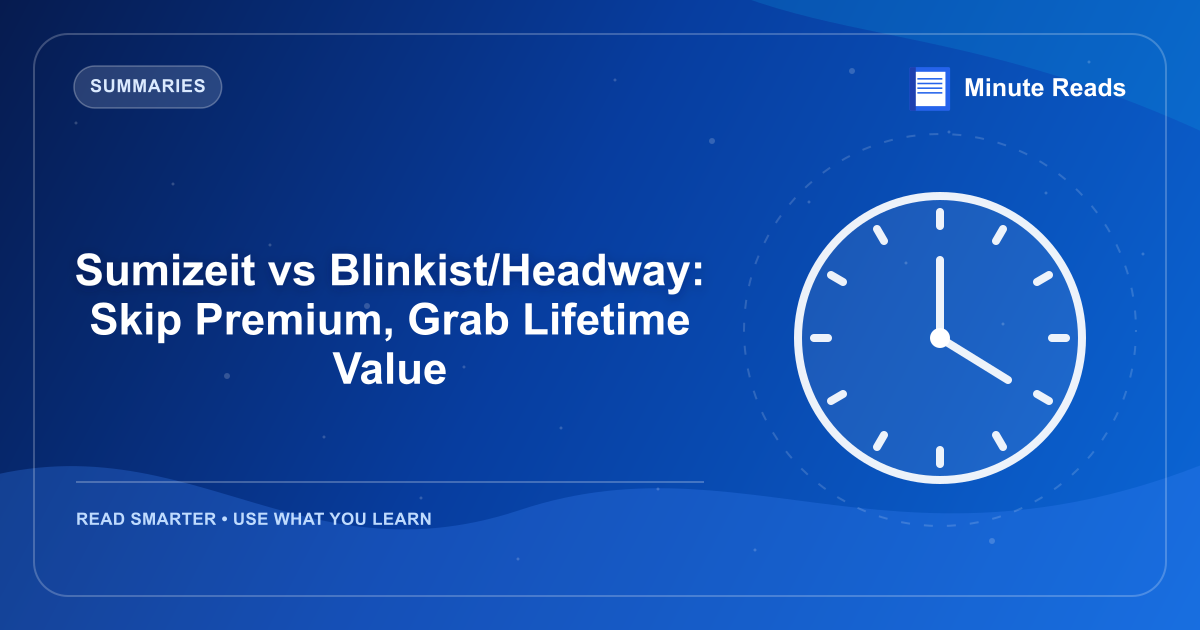Sumizeit vs Blinkist/Headway: Skip Premium, Grab Lifetime Value — MinuteReads blog thumbnail