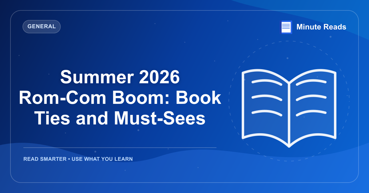 Summer 2026 Rom-Com Boom: Book Ties and Must-Sees — MinuteReads blog thumbnail