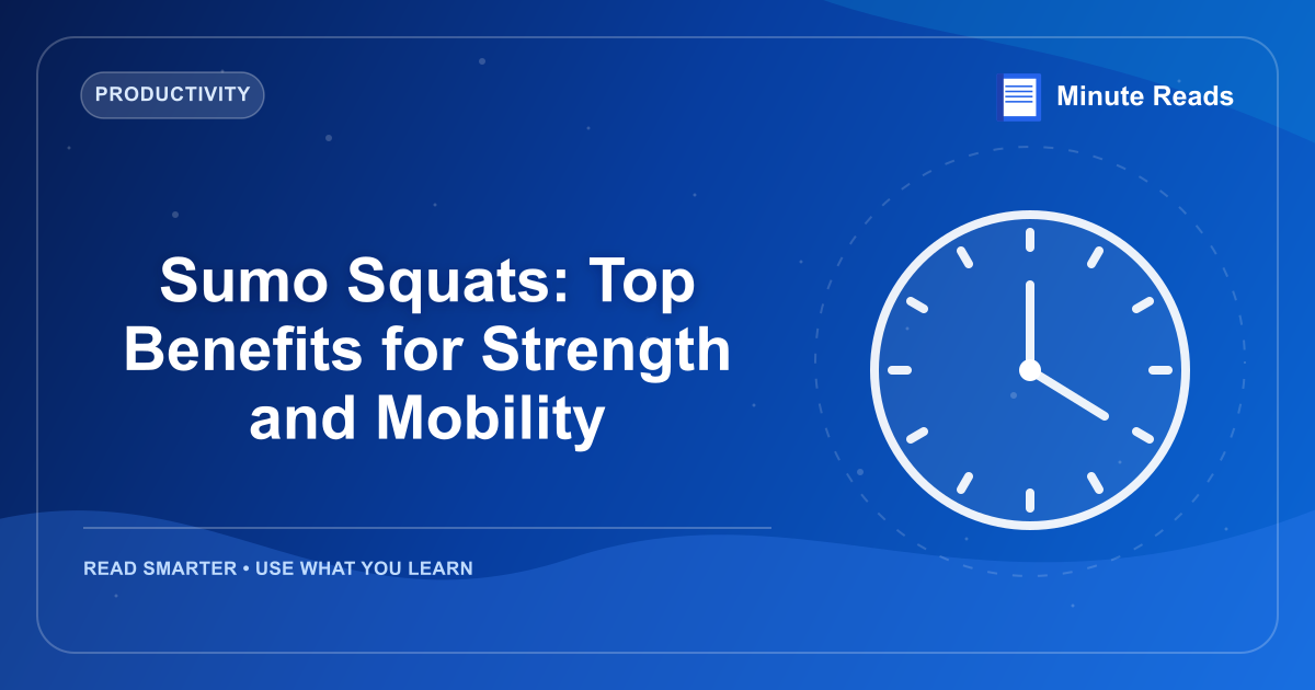 Sumo Squats: Top Benefits for Strength and Mobility — MinuteReads blog thumbnail