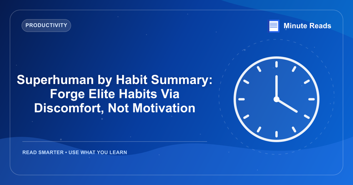 Superhuman by Habit Summary: Forge Elite Habits Via Discomfort, Not Motivation — MinuteReads blog thumbnail
