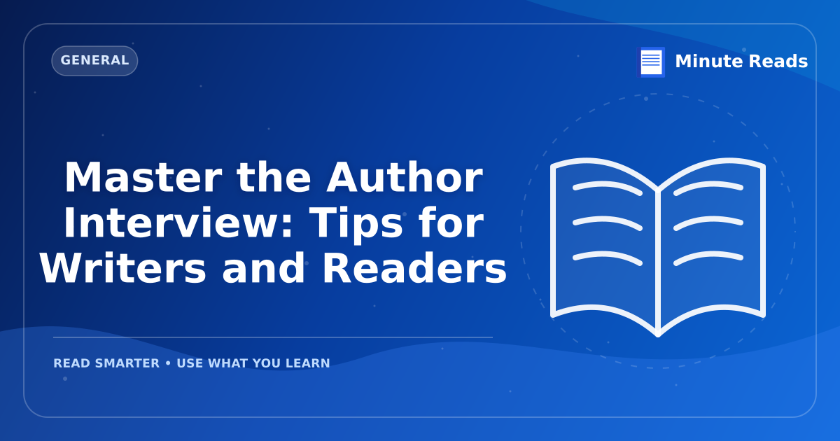 Master the Author Interview: Tips for Writers and Readers — MinuteReads blog thumbnail