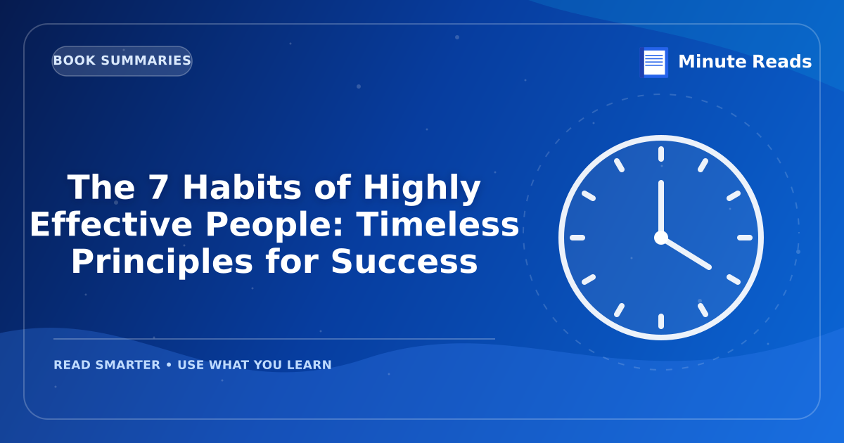 The 7 Habits of Highly Effective People: Timeless Principles for Success — MinuteReads blog thumbnail