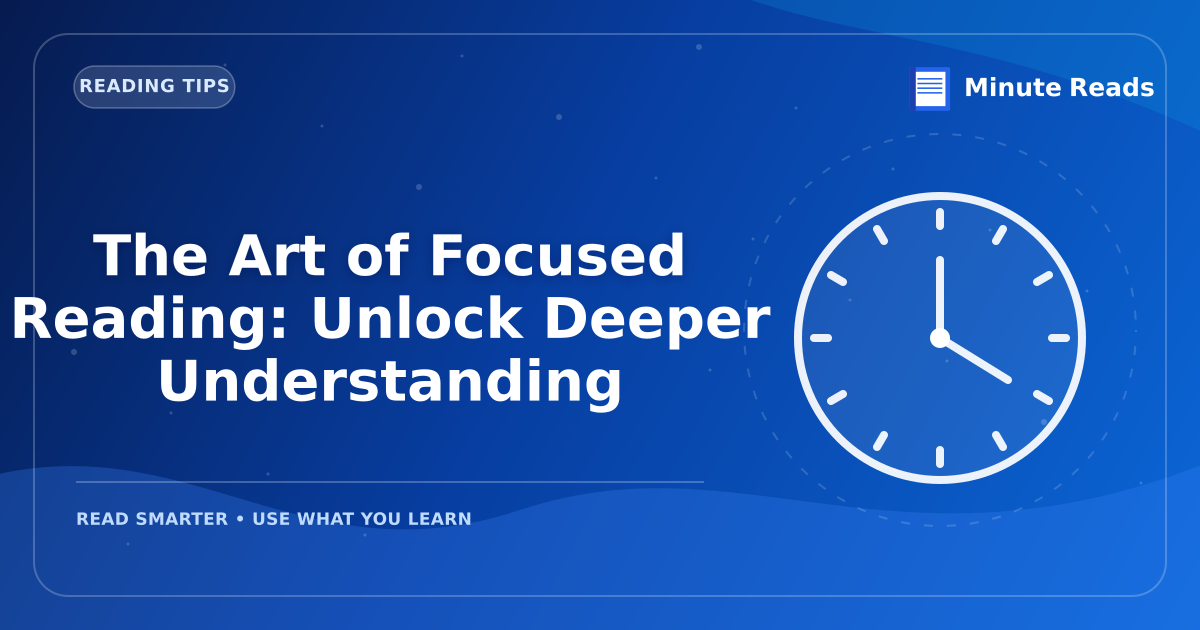 The Art of Focused Reading: Unlock Deeper Understanding — MinuteReads blog thumbnail