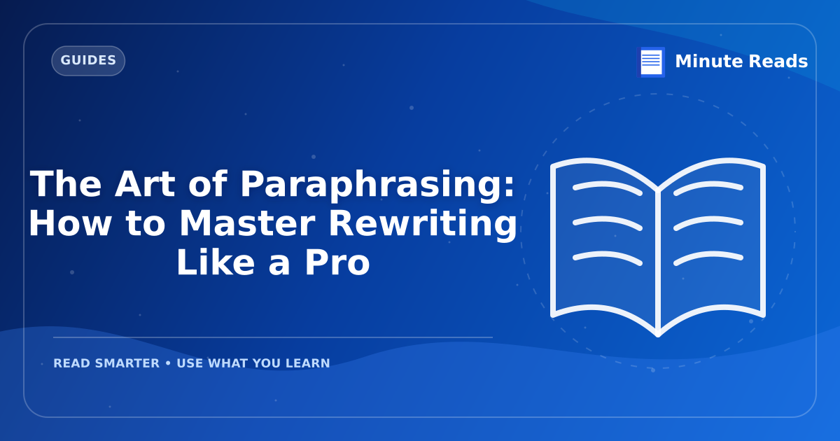 The Art of Paraphrasing: How to Master Rewriting Like a Pro — MinuteReads blog thumbnail