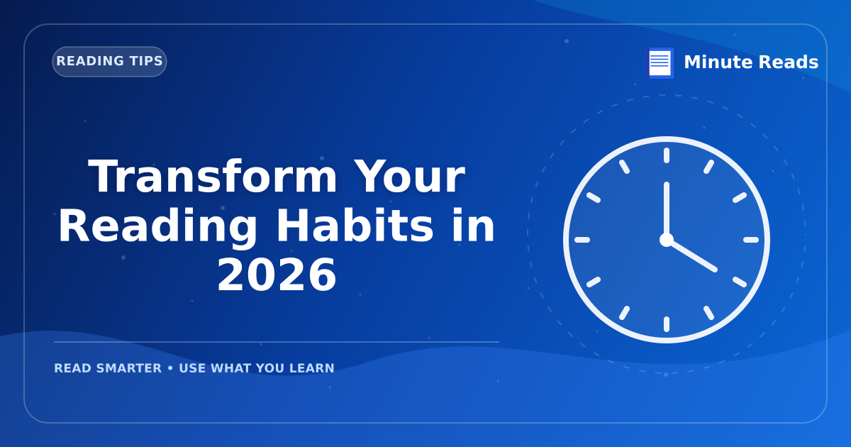 Transform Your Reading Habits in 2026 — MinuteReads blog thumbnail