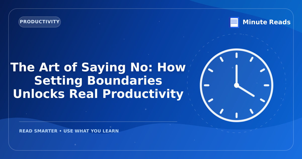 The Art of Saying No: How Setting Boundaries Unlocks Real Productivity — MinuteReads blog thumbnail