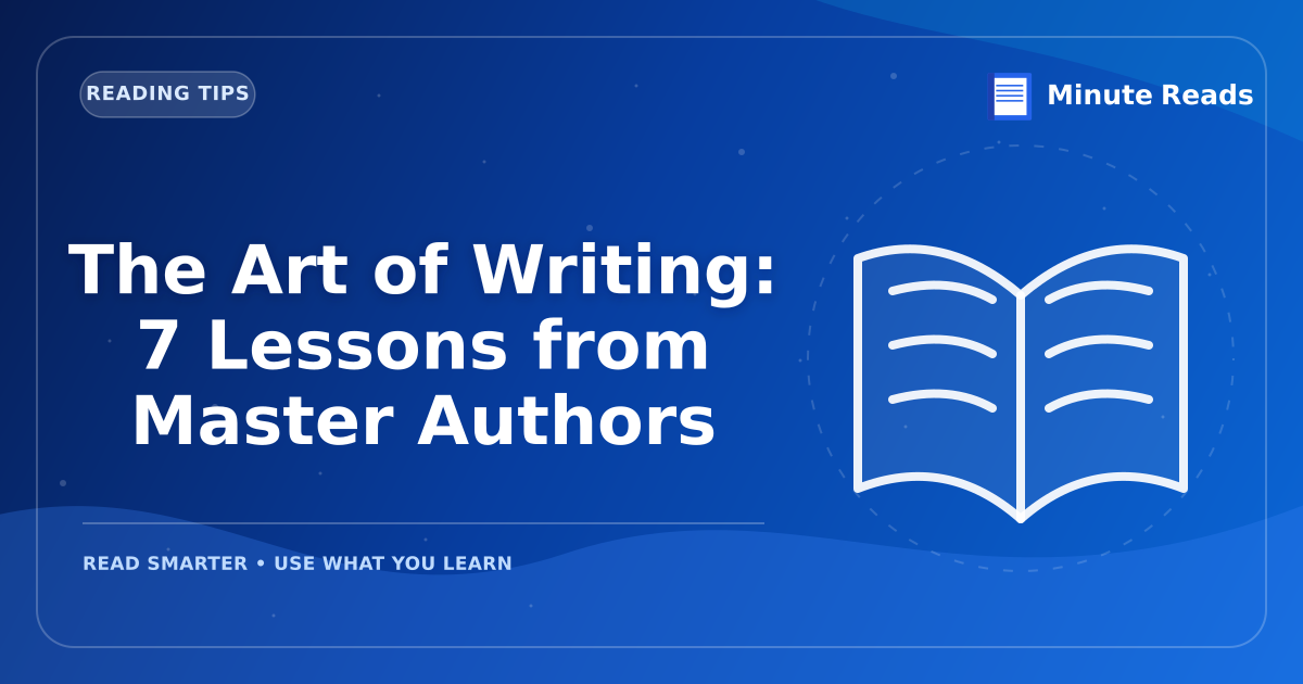 The Art of Writing: 7 Lessons from Master Authors — MinuteReads blog thumbnail