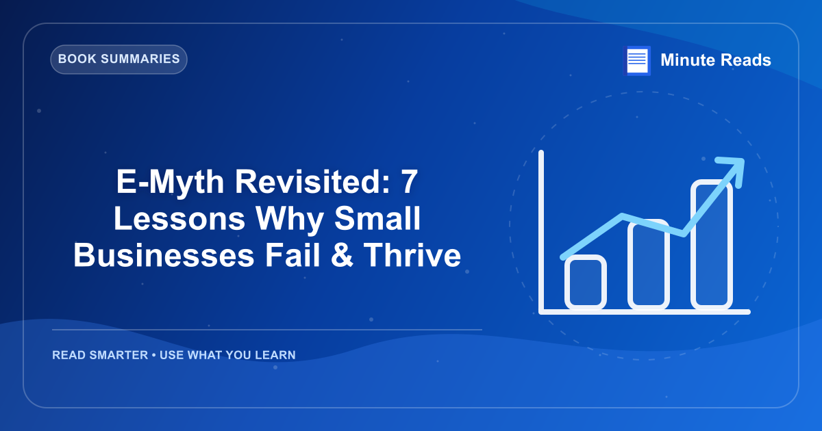E-Myth Revisited: 7 Lessons Why Small Businesses Fail & Thrive — MinuteReads blog thumbnail
