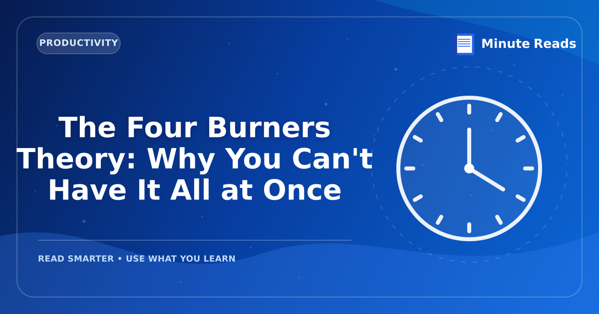 The Four Burners Theory: Why You Can't Have It All at Once — MinuteReads blog thumbnail
