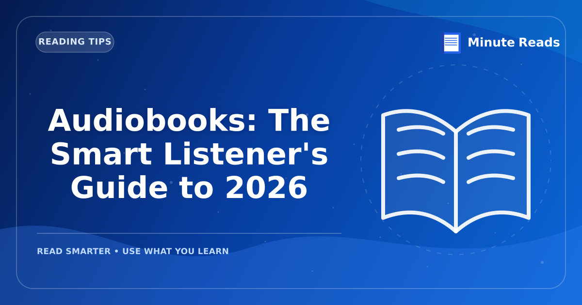 Audiobooks: The Smart Listener's Guide to 2026 — MinuteReads blog thumbnail