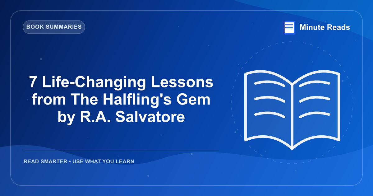 7 Life-Changing Lessons from The Halfling's Gem by R.A. Salvatore — MinuteReads blog thumbnail