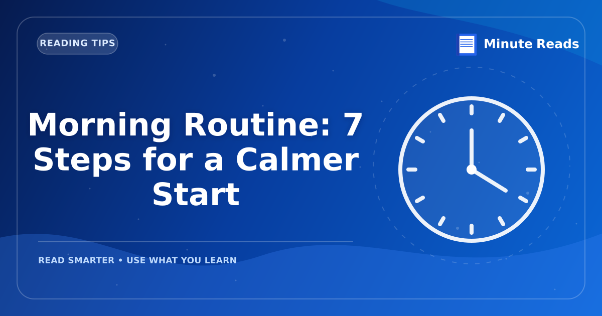 Morning Routine Ideas: 5 Books That Actually Help — MinuteReads blog thumbnail
