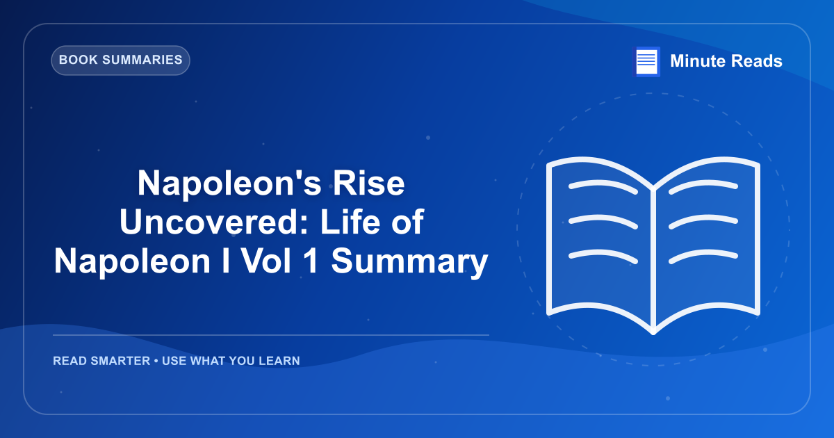 Napoleon's Rise Uncovered: Life of Napoleon I Vol 1 Summary — MinuteReads blog thumbnail