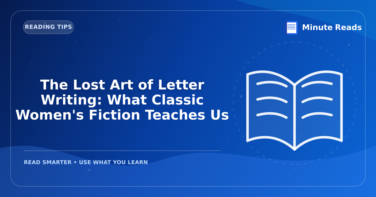 The Lost Art of Letter Writing: What Classic Women's Fiction Teaches Us — MinuteReads blog thumbnail