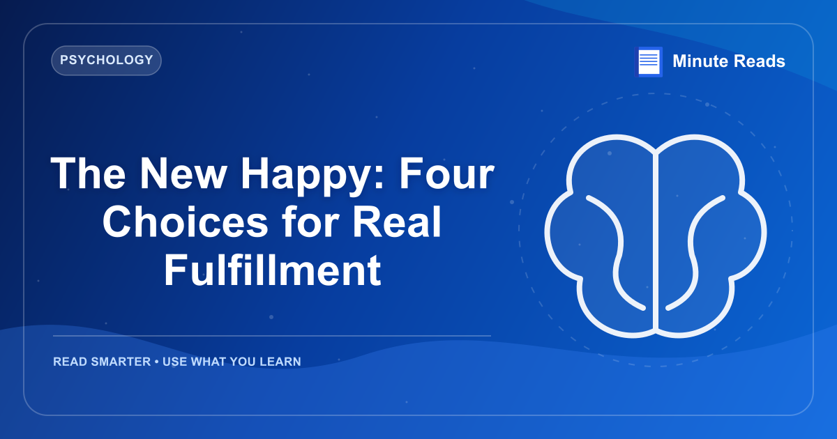 The New Happy: Four Choices for Real Fulfillment — MinuteReads blog thumbnail