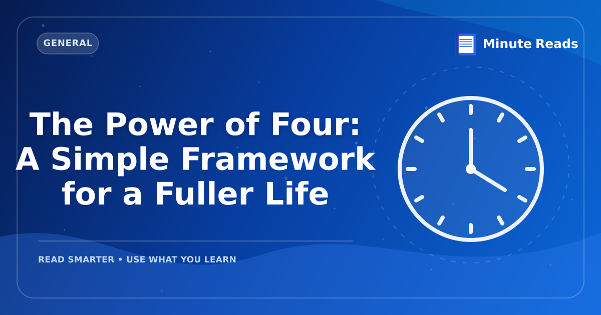 The Power of Four: A Simple Framework for a Fuller Life — MinuteReads blog thumbnail