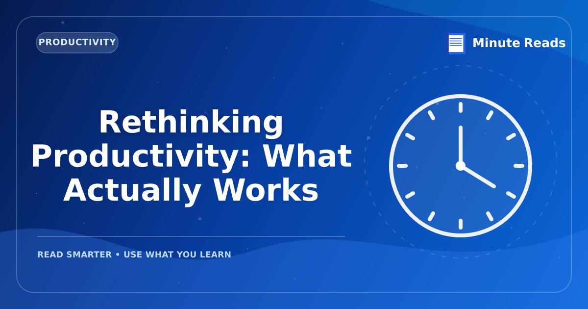 Rethinking Productivity: What Actually Works — MinuteReads blog thumbnail