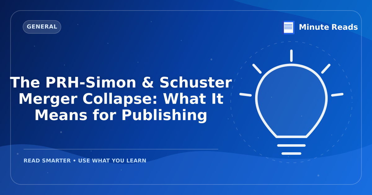 The PRH-Simon & Schuster Merger Collapse: What It Means for Publishing — MinuteReads blog thumbnail