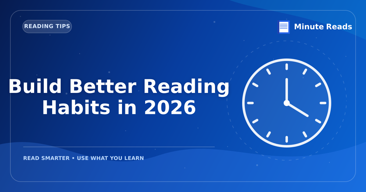 Build Better Reading Habits in 2026 — MinuteReads blog thumbnail